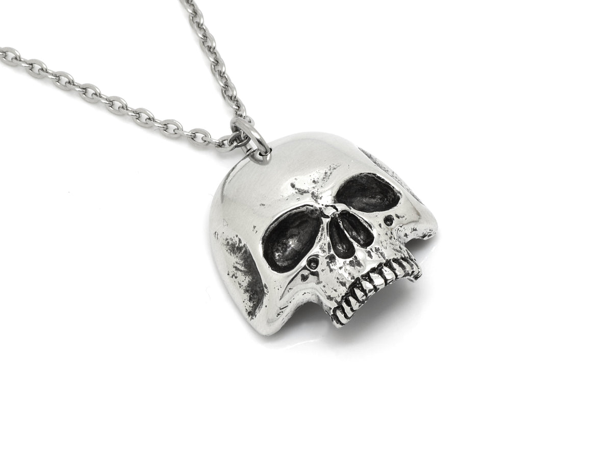 Jawless Human Skull Necklace, Memento Mori Jewelry – Farjil
