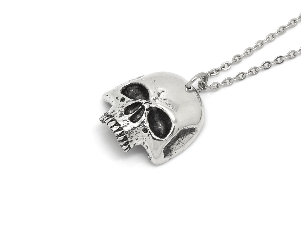 Jawless Human Skull Necklace, Memento Mori Jewelry – Farjil